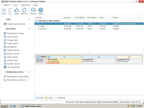 resize windows 2003 server partition fast safely and easily