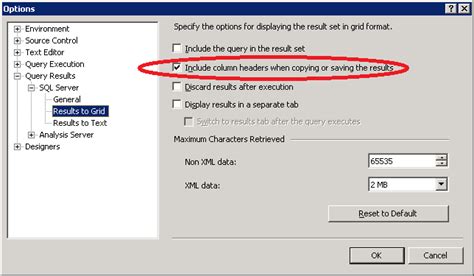from sql server how can i export to excel with the column headers