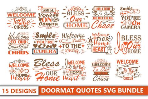 15 Doormat Quotes Designs Bundle Graphic By Iyashin Graphics · Creative