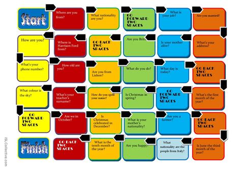 Board Game Absolute Beginners English Esl Worksheets Pdf And Doc