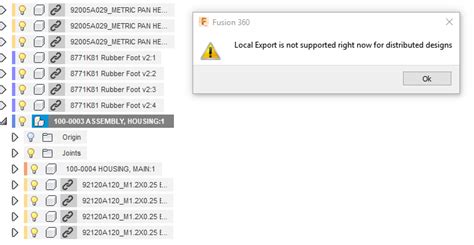 solved exporting a sub assembly containing linked files as step