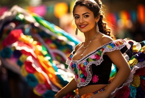 Premium Ai Image Beautiful Mexican Women Wearing Dance Costumes