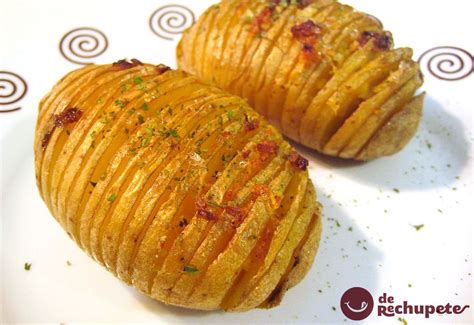 Patatas Al Horno Al Estilo Hasselback Receta Recetas Con Patatas