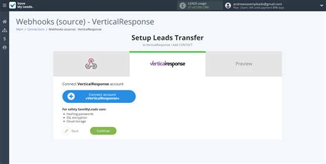 how to connect webhooks with verticalresponse savemyleads