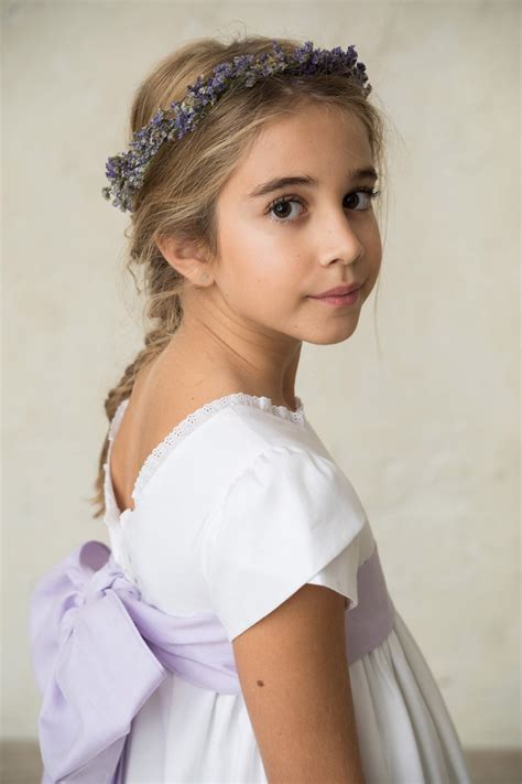 Fajín De Color Lila Comunión Niña Quémono