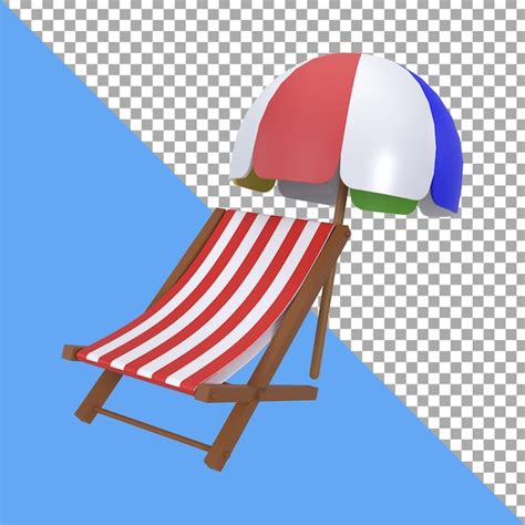Premium Psd 3d Render Summer Beach Chair