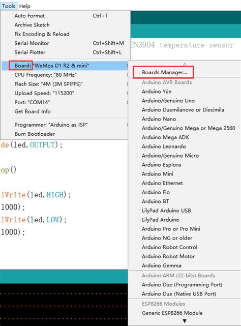 how to use arduino ide to program esp8266 wifi module