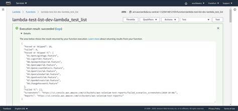 how to run selenium bdd tests in parallel with aws lambda lambda