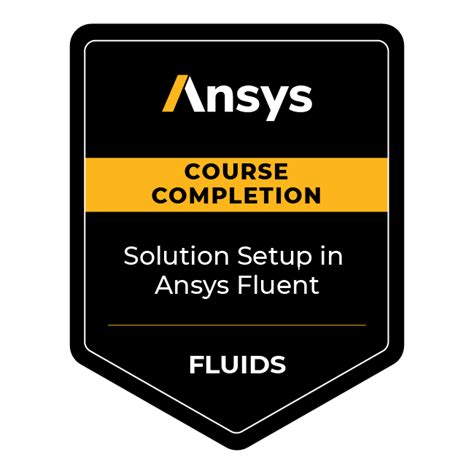 ansys course completion solution setup in ansys fluent credly