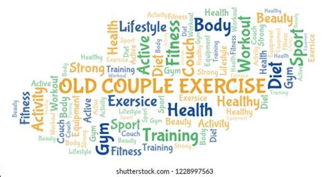 Old Couple Exercise Word Cloud Stock Illustration 1228997563 Shutterstock