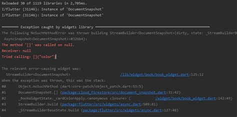 firebase the method [] was called on null receiver null tried
