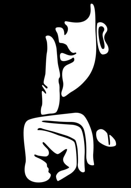 140 Shh Silhouette Stock Illustrations Royalty Free Vector Graphics