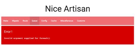 message invalid argument supplied for foreach laravel