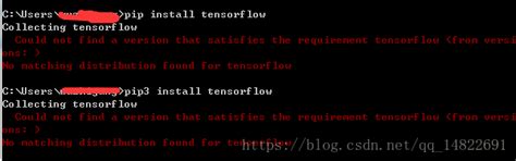 win7下出现no matching distribution found for tensorflow qq 14822691的博客 csdn博客