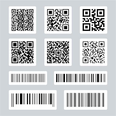 Premium Vector Set Of Barcodes And Qr Codes Code Information