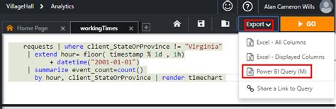 export to power bi from azure application insights azure