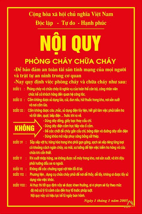 BẢng NỘi Quy ChỮa ChÁy ThiẾt BỊ Pccc Phs