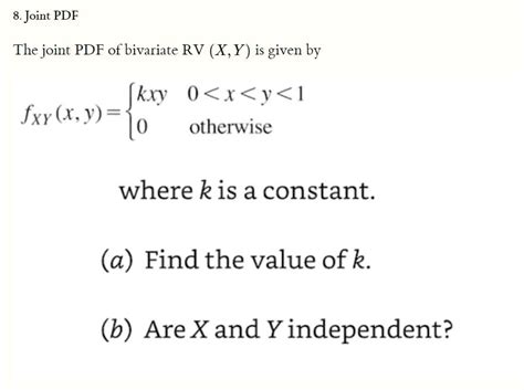 [solved] let x and y be random variables of the continuous