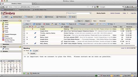 viewing email and replying in zimbra youtube
