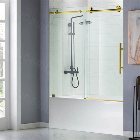 Woodbridge Cawston 60 In W X 62 In H Frameless Sliding Shower Door In
