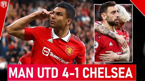 Man United Smash Chelsea Manchester United 4 1 Chelsea Highlights