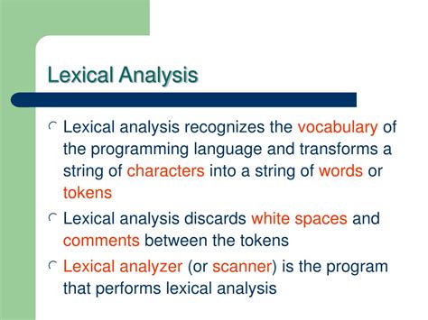 Ppt Chapter 2 Lexical Analysis Powerpoint Presentation Free Download