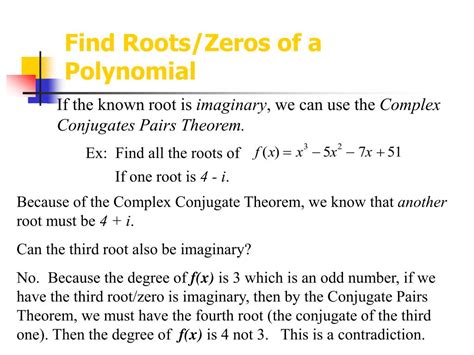 Ppt Zeros Of Polynomials Functions Powerpoint Presentation Free