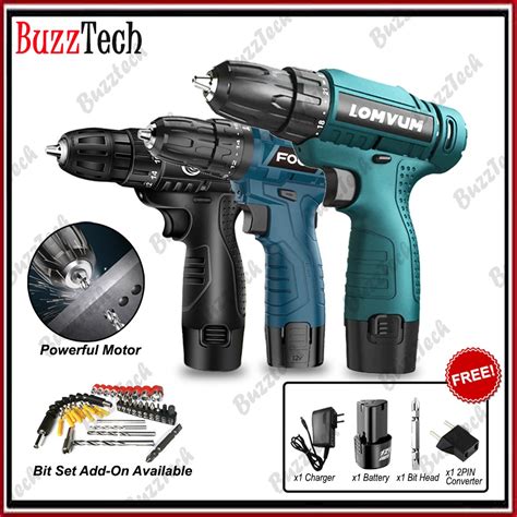 Buzztech 12v Lomvum Fogo Cordless Hand Drill Screwdriver Drill