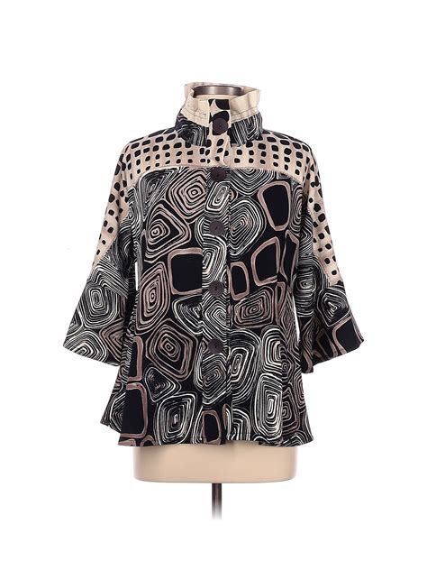 Damee Inc 100 Polyester Brown Long Sleeve Blouse Size L 68 Off
