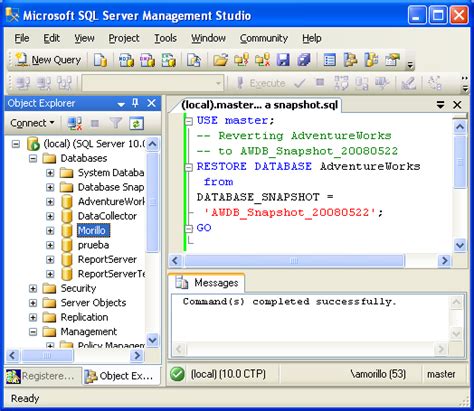 sqlcoffee error reverting a database to a db snapshot