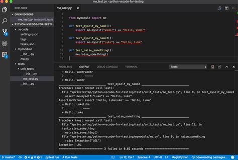 python vscode pytest example