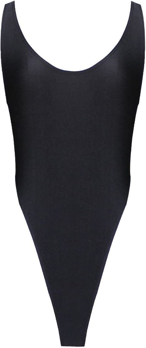 Iefiel Women Sleeveless One Piece High Cut Leotard Thong Bodysuit