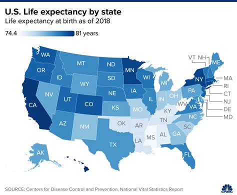 Average Life Expectancy Map