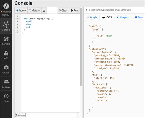 how to set type during mutation with javascript grpc client dgraph