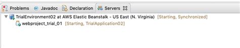 error in eclipse java with aws toolkit updating elastic beanstalk