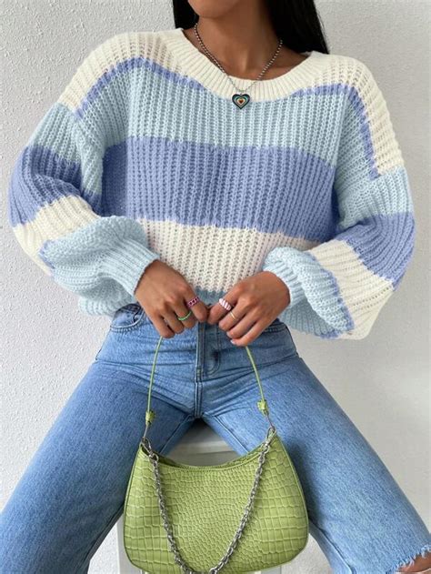 Search Color Block Sweater Shein Usa