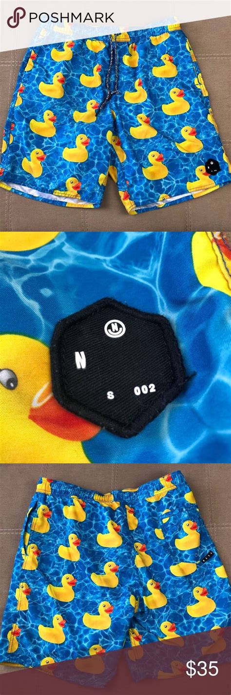 Neff Rubber Ducky Swim Trunks Size L Rubber Ducky Ducky Swim Trunks