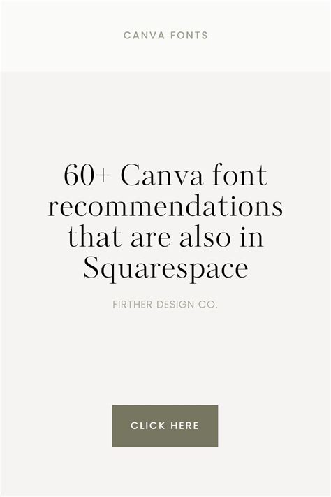 60 Canva Font Recommendations That Are Also In Squarespace Business