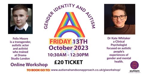 Gender Identity And Autism Online Workshop Space4autism