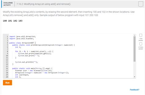 solved in java modify the existing arraylists s contents