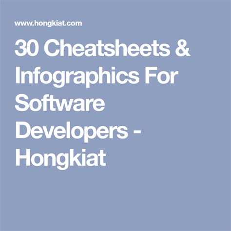 30 cheatsheets and infographics for software developers hongkiat