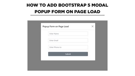how to add bootstrap 5 modal popup form on page load myprograming