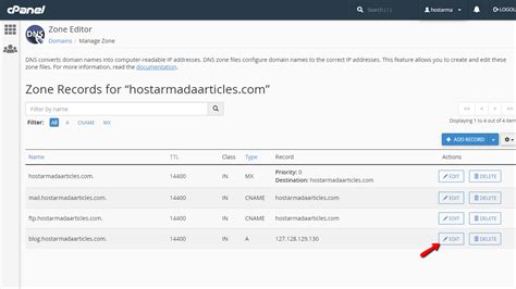Managing The Dns Zones Of Your Domains In Cpanel Hostarmada