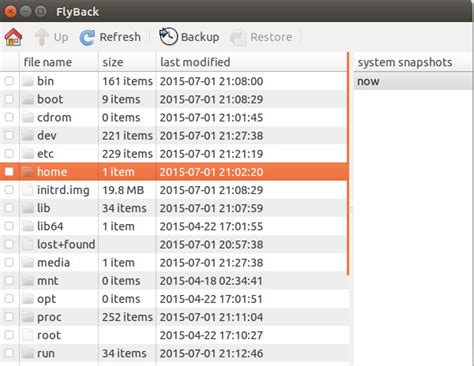 install flyback on ubuntu 15 04 create and restore