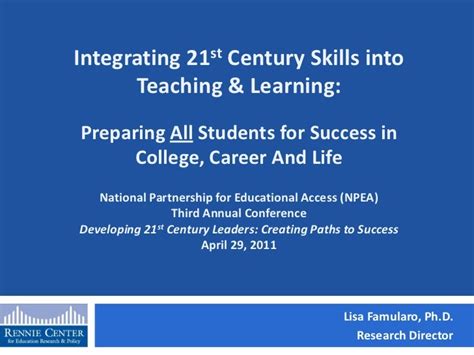 Integrating 21st Century Skills Into Teaching And Learning Preparing…