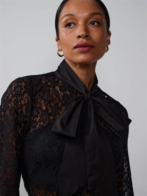 Bow Detail Lace Blouse New York And Company