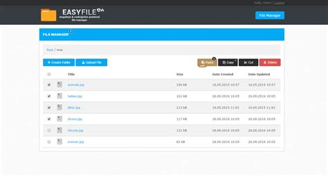 easyfile angularjs and codeigniter file manager free download