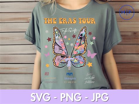 Eras Tour Butterfly Mural Design Taylor Swift Albums Png Etsy
