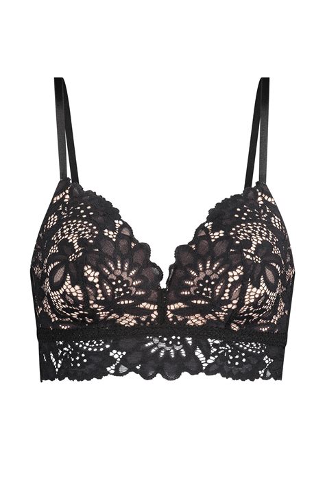 Hunkemöller Voorgevormde Bh Zonder Beugel Shiloh Met Kant Zwart Wehkamp