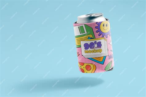 Premium Psd Neoprene Can Cooler With Beautiful Mockup Design